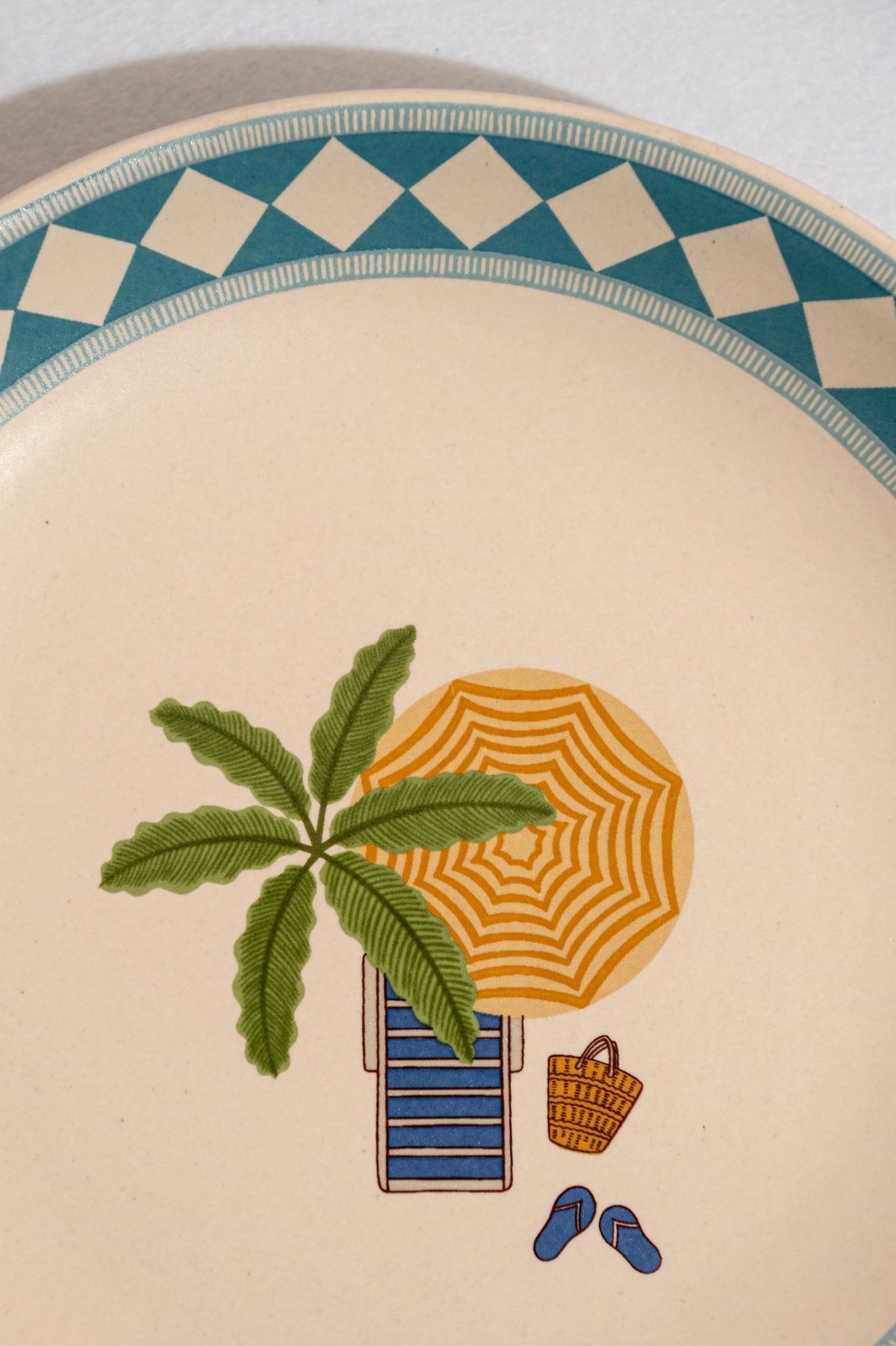 Azure Kursi Kebun Quarter Plate | Rangbagh