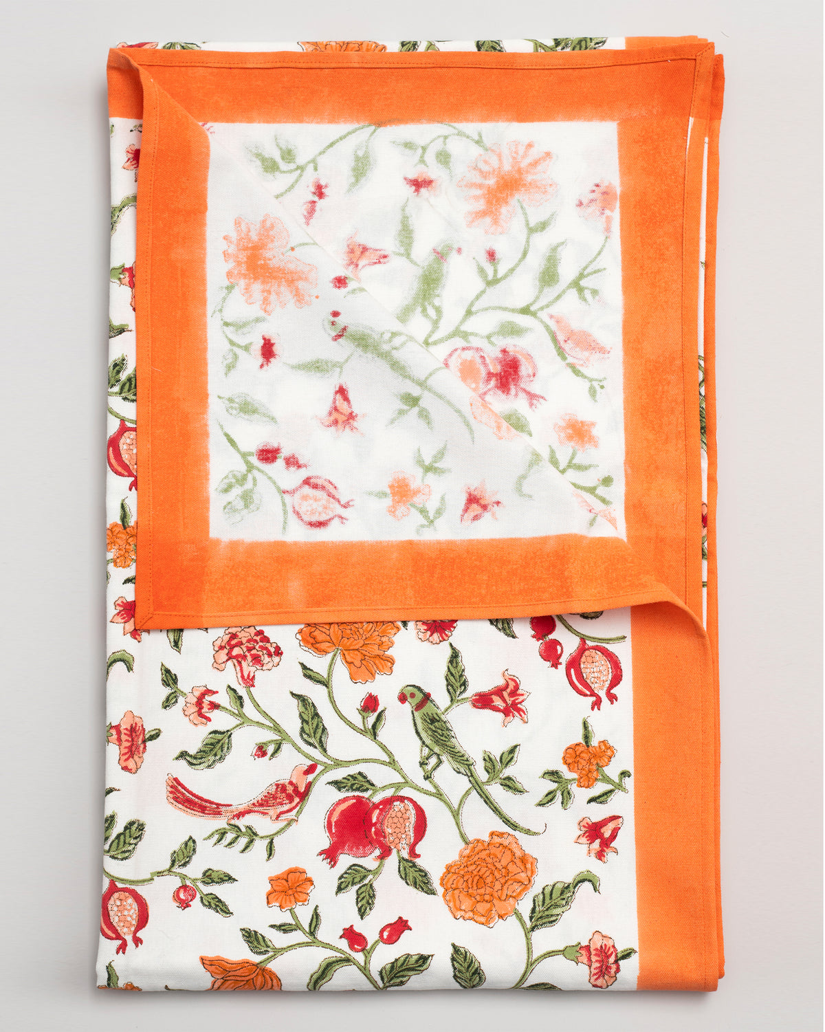 Orange Jaal Table Cloth | Rangbagh