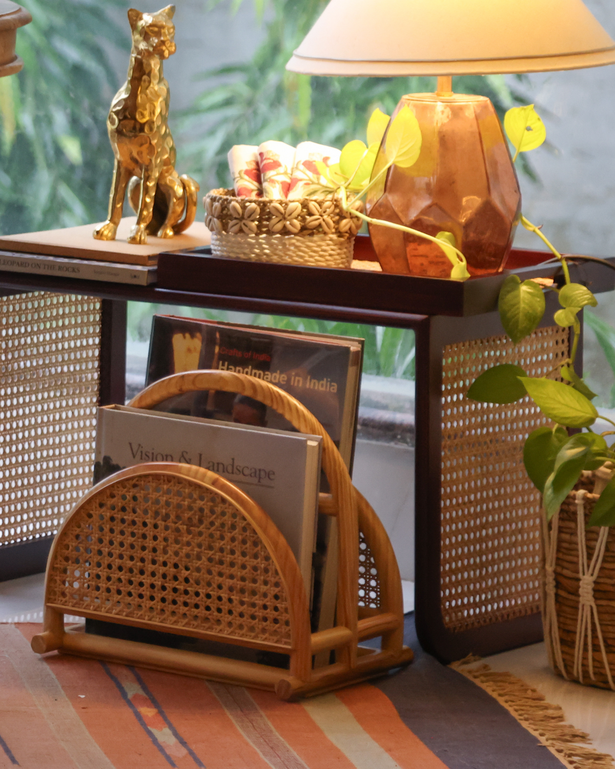 Rattan Magazine Rack | Rangbagh